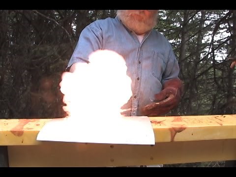 Muzzleloading: explosion danger--black powder by spark and powder-flask safety