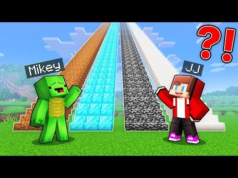 JJ and Mikey: NOOB vs PRO vs HACKER Staircase Challenge - Minecraft Maizen