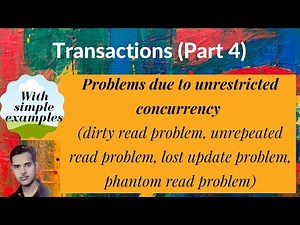 [DB65] Dirty read, unrepeated read, lost update, phantom read problems