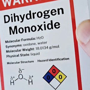 Dihydrogen Monoxide Warning Label, Funny Stickers, Water Bottle Stickers, Laptop Decals, Science Stickers, Nerdy Gifts, Chemistry Stickers - Etsy