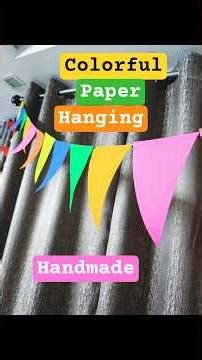 Party decor idea- do try this colorful hanging using normal sheets #handmadecraft