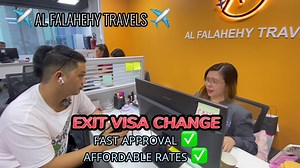 ✨MGA KABAYAN!! Malapit na ba Mag Expire ang visa mo?✨ Wag ka na kayong Mangamba Kumuha na Kayo ng Exit Visa Change!! ✔ FAST VISA APPROVAL ✔ AFFORDABLE RATES WE ACCEPT ALSO: TAMARA INSTALLMENT TABBY INSTALLMENT PLANS For bookings, flight schedules, and safety requirements 📱054-5541491- ERLYN 📱050-8276930 - CHERRY 📱056-426-7031 - ALYANA 📱056-914-0977 - PEARL 📱050-7910392 - KIANNA 📱056-9665849- HAROLD 📱054 482 3567 - MARIE 📱052-3918124 - CATH 📱056-342-9701 - NOEMI 📱056 283 3951 -ROXANNE P