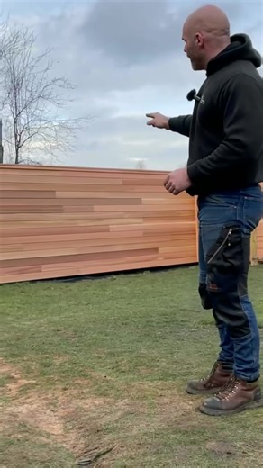 Another Cedar cladding project finished. Steel posts and secret fixings. Gates to match.  #woodwork #carpentry #cladding #fyp #foryoupage #cedar | Kenneth Cooper | Facebook