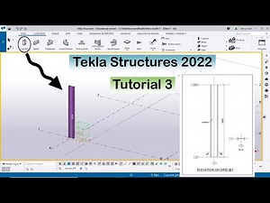 Tekla Structures 2022 Tutorial 3 | Create steel column with example 1