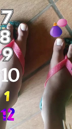 Toe Tapping with Colorful Countdown Overlay