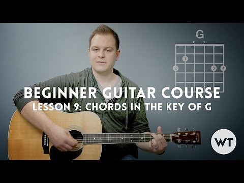 How to play chords in the key of G - Beginner Guitar Lesson Course