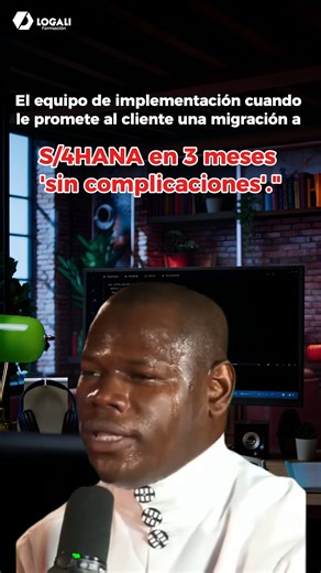 Cuando el equipo de implementación miente para convivir... 💀💦 Prometer S/4HANA en 3 meses es jugar con fuego. ¡Ánimo a los que están en pleno Go-Live! 🚀 #SAP #S4HANA #ImplementacionSAP #ConsultoriaSAP #ERP #SAPEspano | Logali Group