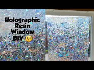 Resin Stained glass effect tutorial | Holographic Resin art | Make a resin window panel with me