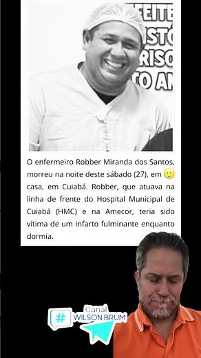 Enfermeiro Morre após sofrer mal súbito enquanto dormia em Cuiabá- MT #noticias #shorts #triste