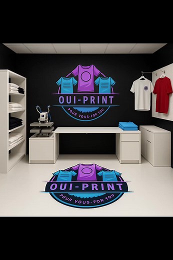 ✨ Oui-Print – Votre image, notre mission ! ✨ Chez Oui-Print, chaque projet compte. Que vous soyez une entreprise, un particulier ou un organisateur d’événement, nous donnons vie à vos idées avec des vêtements personnalisés qui reflètent votre identité. Entreprise 100% québécoise, nous croyons en l’importance d’encourager local et de bâtir une communauté forte et fière. Nos créations ne sont pas seulement des vêtements, ce sont des messages qui rassemblent et inspirent. 👉 T-shirts, chandails, un