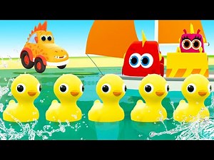 Sing with Mocas! The Five Little Ducks song & cartoons. Nursery rhymes & super simple songs for kids