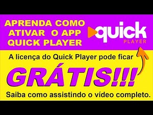 Quick Player 👉 Como Ativar Rápido e Fácil | Saiba Como o Quick Player Pode Ficar Gratuito Para Você