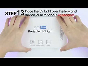 amFilm Galaxy S22 Ultra UV Glass Screen Protector Installation (2 Pack)