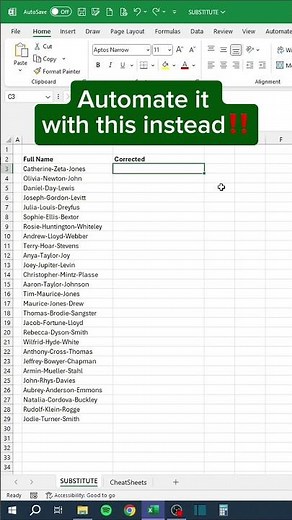 Automate Text Substitution in Excel with This Easy Formula! 🔄📋