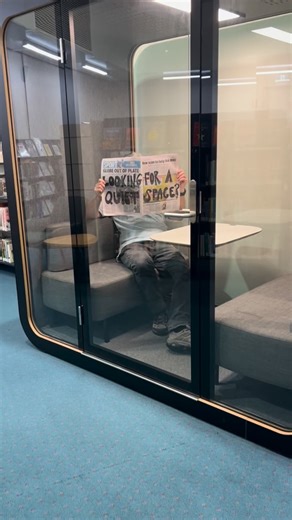 A new pod has landed at Carrum Downs Library! Give us a call to book some time in the comfy, cosy, quiet space. | Frankston City Libraries
