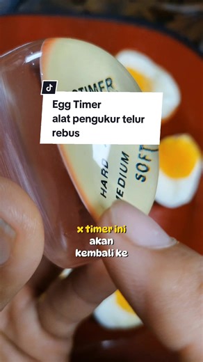 Egg Timer alat untuk mengukur tingkat kematangan telur yang bisa membantu para emak emak untuk merebus telur tanpa harus melihat jam ataupun mengira ngira #eggtimer #alatmerebustelur #alatpengukurkematangantelur #masak