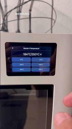 Heating up a print head on the Snapmaker U1 is this easy @Snapmaker #3dprinting #snapmakeru1