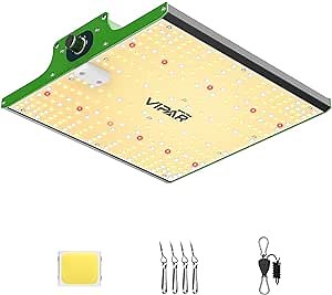 LED Grow Light, VIPARSPECTRA P600 LED Grow Light with Samsung LEDs (Includes IR) 2x2ft Coverage, Full Spectrum Dimmable Plant Grow Lights for Indoor Plants Veg Flower Four for 4x4ft 300pcs LEDs