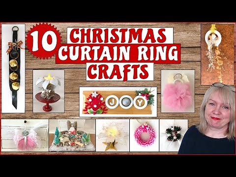 10 Christmas decorations from curtain rings Holiday DIY decorations how to tutorial