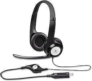 Logitech LOG981000014 Inc H390 Usb Headset with Noise-Canceling Headphones (Renewed)