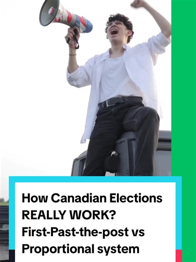 How Canadian Elections REALLY WORK? Canada uses a system called First-Past-the-post. #firstpastthepost vs #proportional #elections #politics #didyouknow #learnontiktok #yourvotematters #politicaltalk