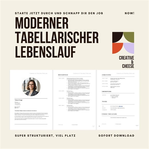 Modern Tabular CV, Strong Design for a High Invitation Rate, Professional Template for Word, No Shifting, Excellent Structure - Etsy