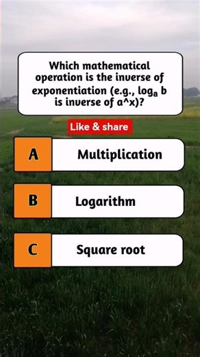 Inverse of Exponentiation? 🤯 | Math Quiz #shorts