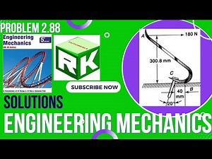Engineering Mechanics, solution, Problem 2.88, Timoshenko, Equilibrium Equations, Moment Equation