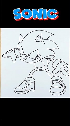 How To Draw SONIC | Sonic Smackdown #sonicthehedgehog #sonic #sonicdrawing #shorts
