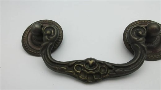 Vintage Drawer Pull 2 3/8" Centers Dark Brass Tone Metal Bail Handle - Etsy