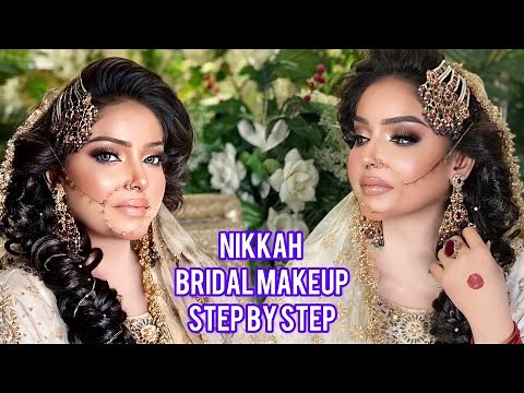 Nikkah bridal makeup step by step #makeup #makeuptutorial #explore #enhancebeauty
