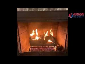 Rugged Oak Log Set Installation by American Gas Works, leading supplier of gas Logs and fireplaces.