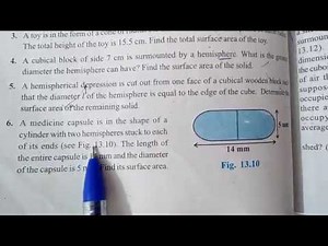 Chapter:13 Ex.13.1 (Q.6) Surface Areas and Volumes | Ncert Maths Class 10 | Cbse.