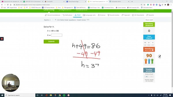 IXL J.11 Solve linear equations: mixed review DN6