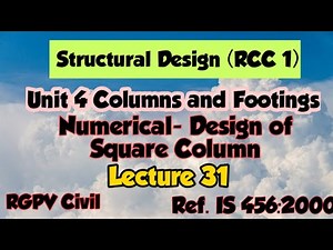 RCC 1 - How to design a square Column @learnwithshruti7680
