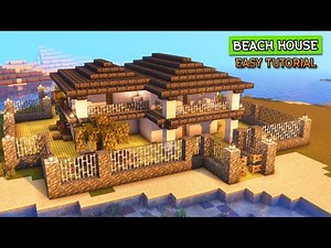 Minecraft | Luxury Beach Resort House | Easy Build Tutorial