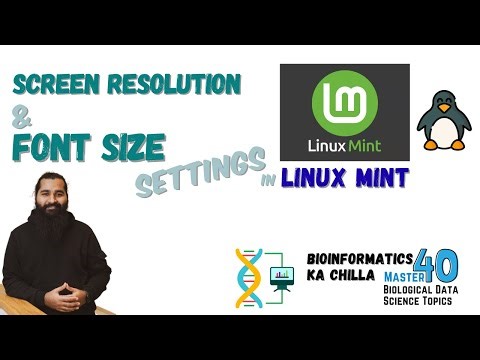 Screen resolution and font size settings in linux mint