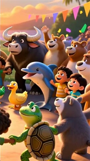 Dolphin & Turtle Dance Party 🐬🐢 #kidssongs #singalong #oceananimals