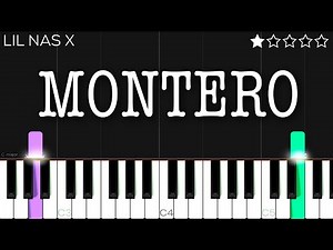 Lil Nas X - MONTERO (Call Me By Your Name) | EASY Piano Tutorial