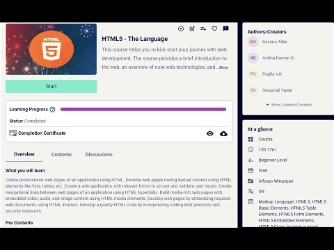 Infosys Springboard | HTML5 The Language | Assessment 100% Working Answers |4K #infosys #springboard