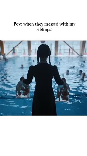 @_netflix_02_ on Instagram: "In the very first episode of Wednesday, we see Wednesday Addams dealing with her usual dark, deadpan life at a regular high school. She finds her younger brother Pugsley tied up and stuffed in a locker by some bullies from the swim team. When she touches him, she gets a psychic vision revealing who .....!"