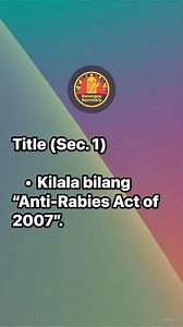 9.2K views · 99 reactions | Republic Act No. 9482 o Anti-Rabies Act of 2007. | Barangay Secretary | Facebook