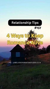 4 Ways to Keep Romance Alive 💖 Keeping Romance Alive 💖 🕯️ Prioritize regular date nights and romantic gestures. 💬 Communicate desires and fantasies openly. 🤝 Cultivate emotional and physical intimacy. 🌟 Keep the element of surprise alive. Ready to reignite the passion? Follow Love and Relationship Thoughts for more love tips! #LoveLife #RelationshipGoals #CouplesGoals #RomanceTips #CommunicationMatters #PhysicalIntimacy #EmotionalConnection #DateNightIdeas #SpiceThingsUp #SurpriseYourPartn