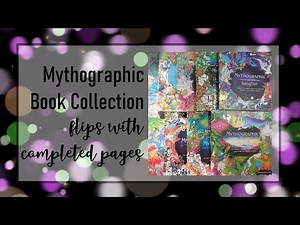 Mythographic Book Collection | Flip Through and Completed Pages | Adult Coloring