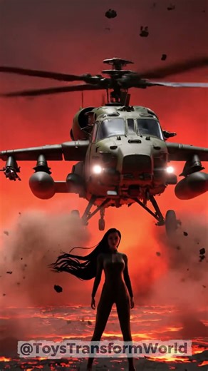 AH-64 Apache Over Volcano 🌋 | Epic Cinematic Transformation