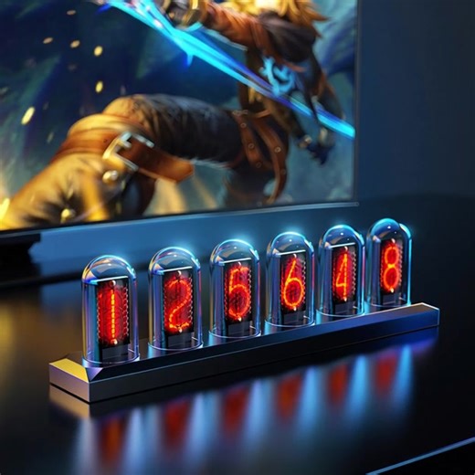 🕒🌈 Retro Soul. Modern Glow. Upgrade your desk or setup with the RGB LED Nixie Tube Clock — classic nixie vibes reimagined with a stunning IPS color screen. ✅ Eye-catching RGB LED nixie-style display ✅ IPS color screen with vibrant, sharp visuals ✅ Multiple color modes & animations ✅ Perfect for gaming setups, desks & modern décor ✅ A statement piece day or night Not just a clock — it’s digital art. #NixieTubeClock #RGBClock #DeskDecor #GamingSetup #TechDecor #CyberAesthetic https://arystea.com