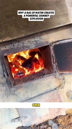 Why a Bag of Water Creates a Powerful Chimney Explosion #foryou #knowledge