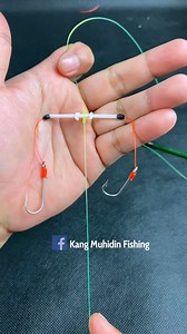 595K views · 4.2K reactions | How to make rig fishing 2 hooks free tangle  #fishing #fishingknot #tutorial #fishingvideo #fishingtips #fishinglife | Kang Muhidin Fishing | Facebook