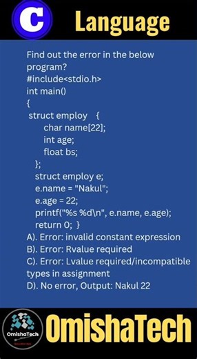 C programming MCQ #72 #arraysinc #coding #strings #programming #codeblocks #cmcq