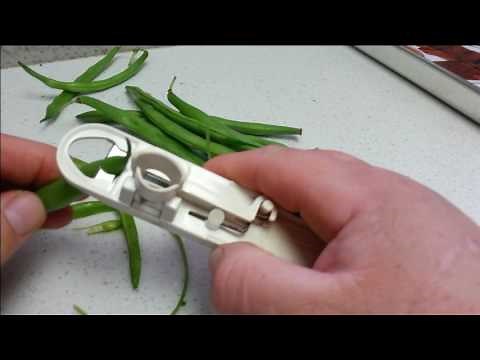 Bean slicer kitchen gadget